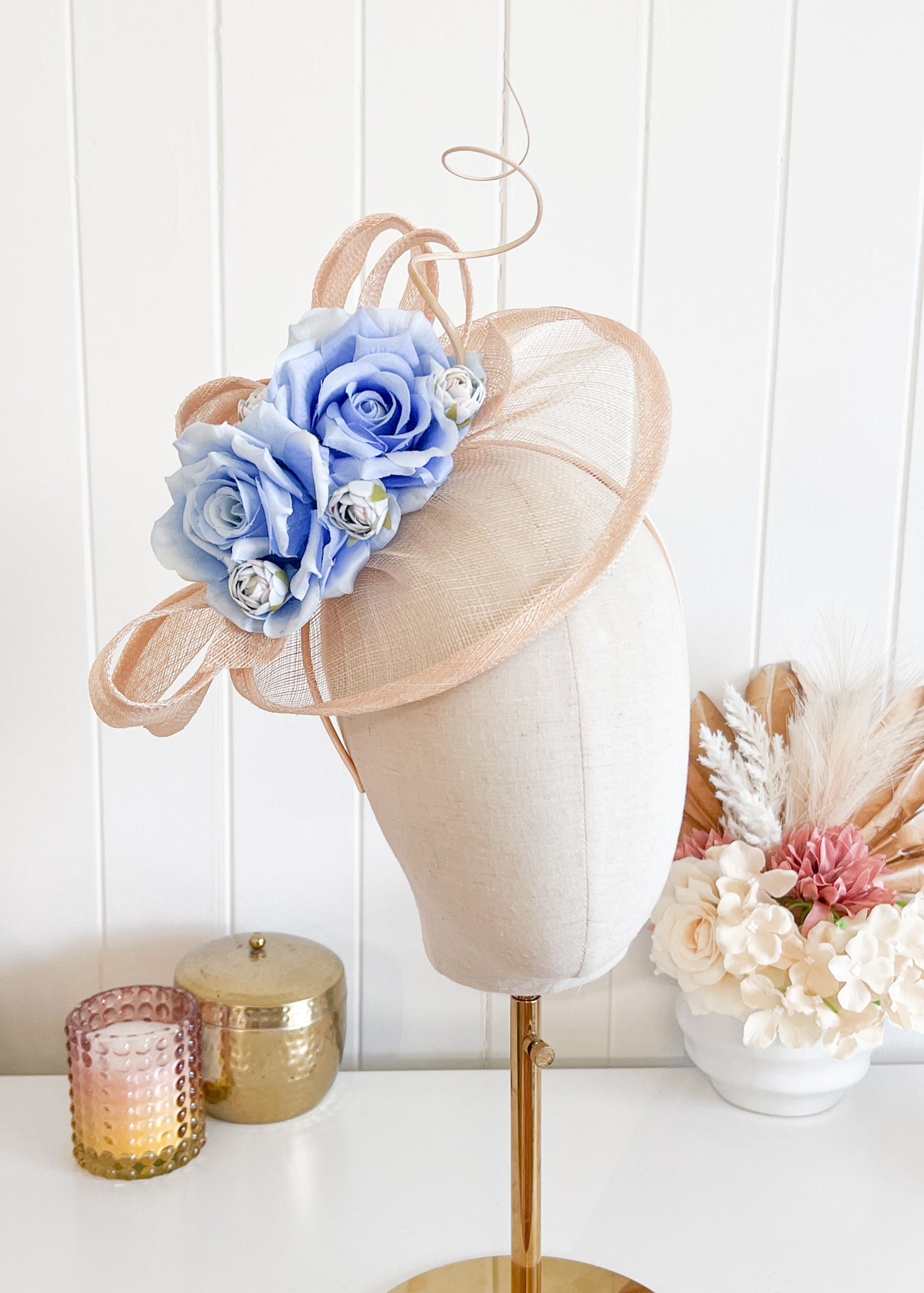 “Bronwyn" Nude & Baby Blue – Sweetpea Finery